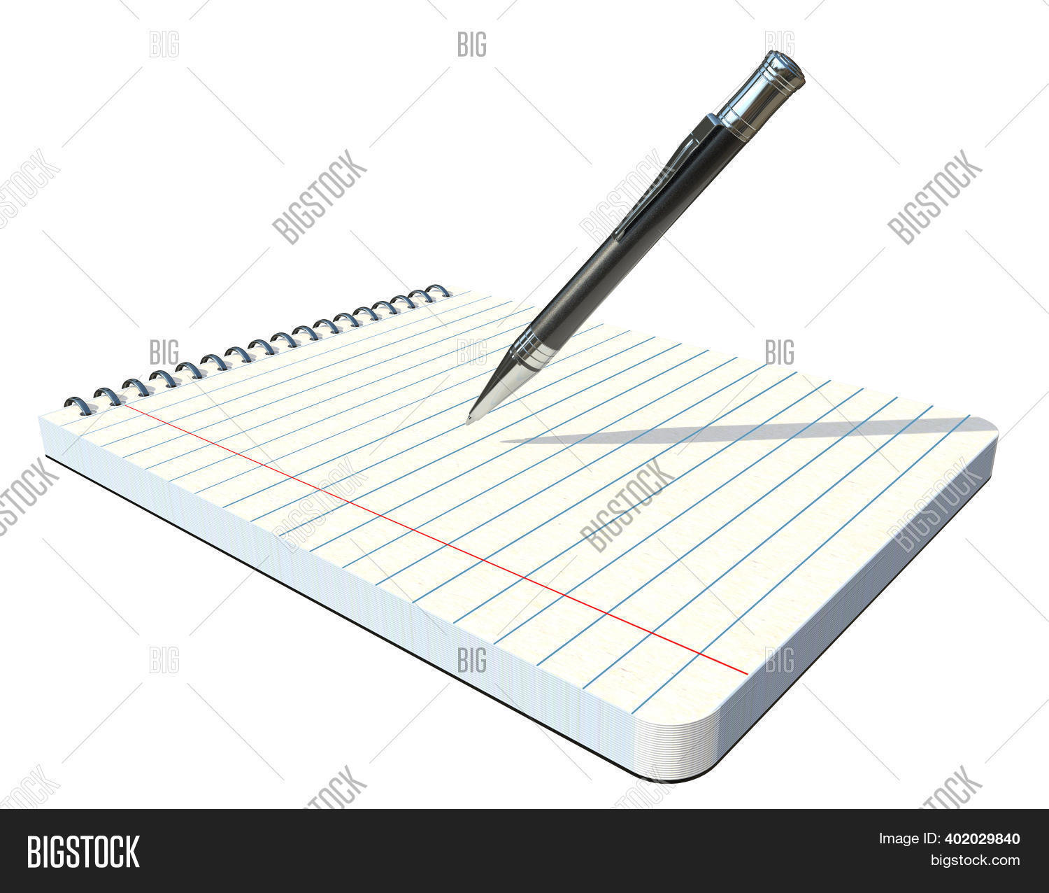 Notepad Ballpoint Pen Image & Photo (Free Trial) | Bigstock