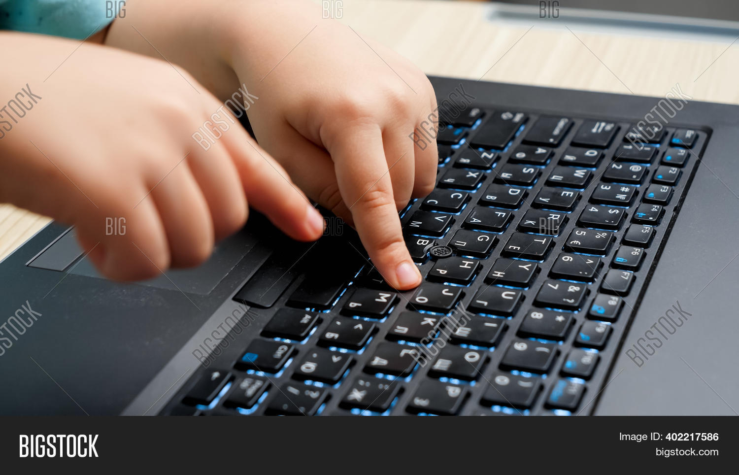 Closeup Child Typing Image & Photo (Free Trial) | Bigstock