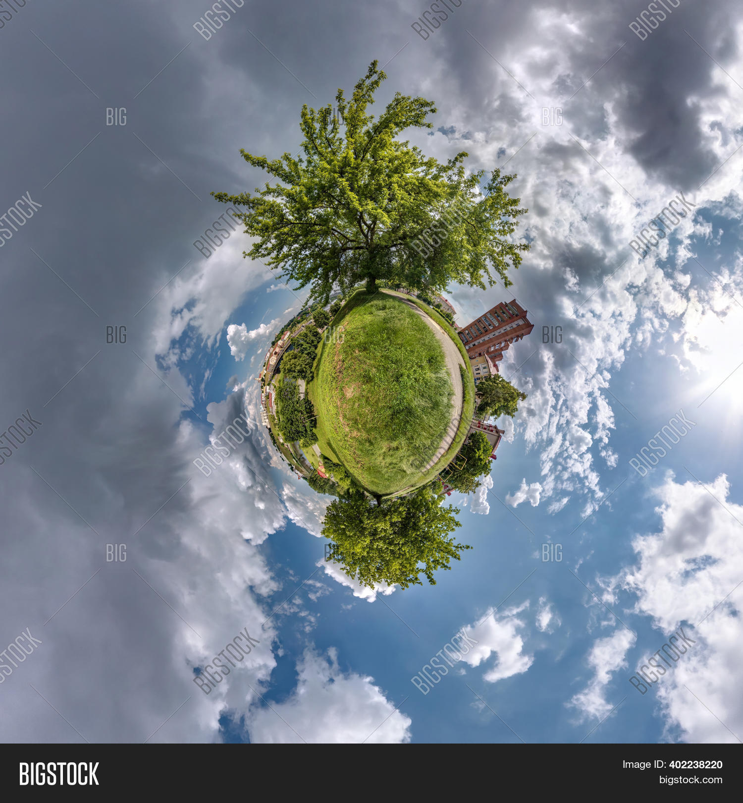 Green Tiny Planet Blue Image & Photo (Free Trial) | Bigstock