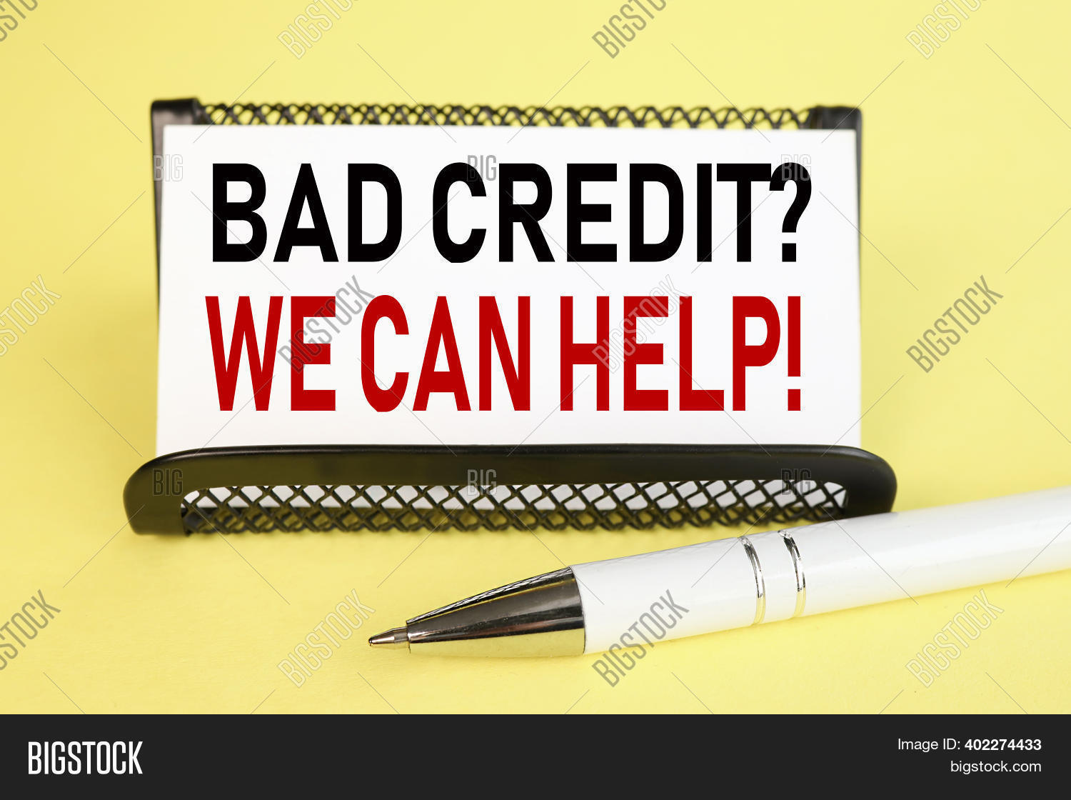 Bad Credit We Can Help Image & Photo (Free Trial) | Bigstock
