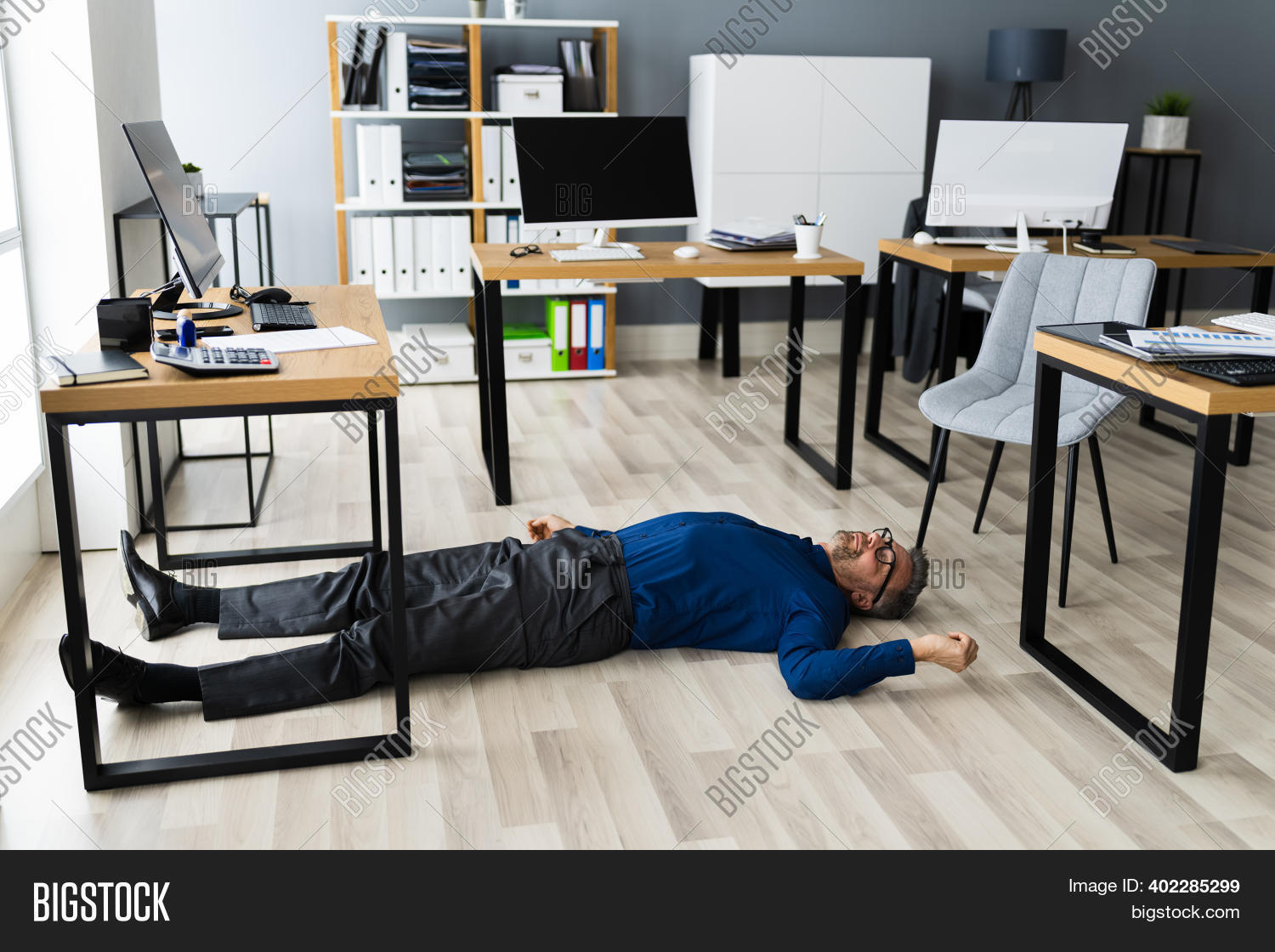 Office Slip Fall Image & Photo (Free Trial) | Bigstock