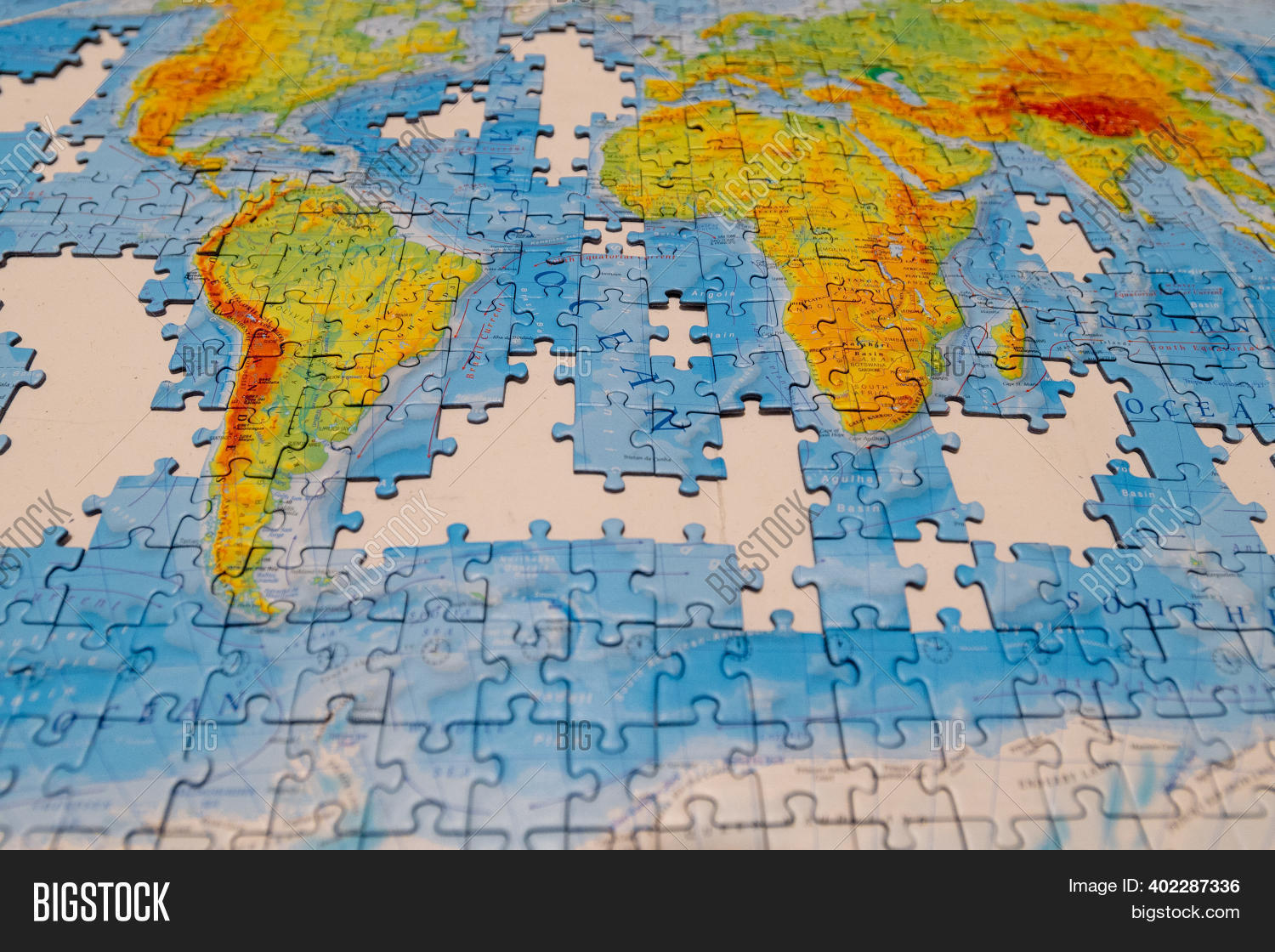 Puzzle Map World Image & Photo (Free Trial) | Bigstock