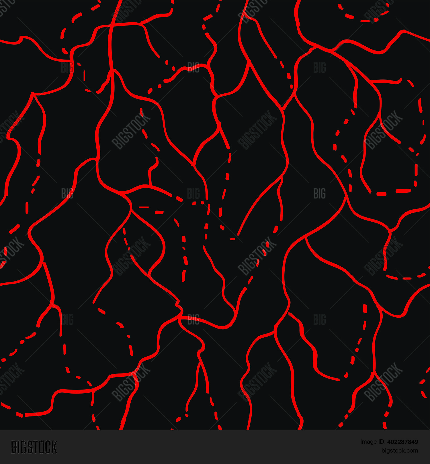 Lines Lava Cracking Vector & Photo (Free Trial) | Bigstock