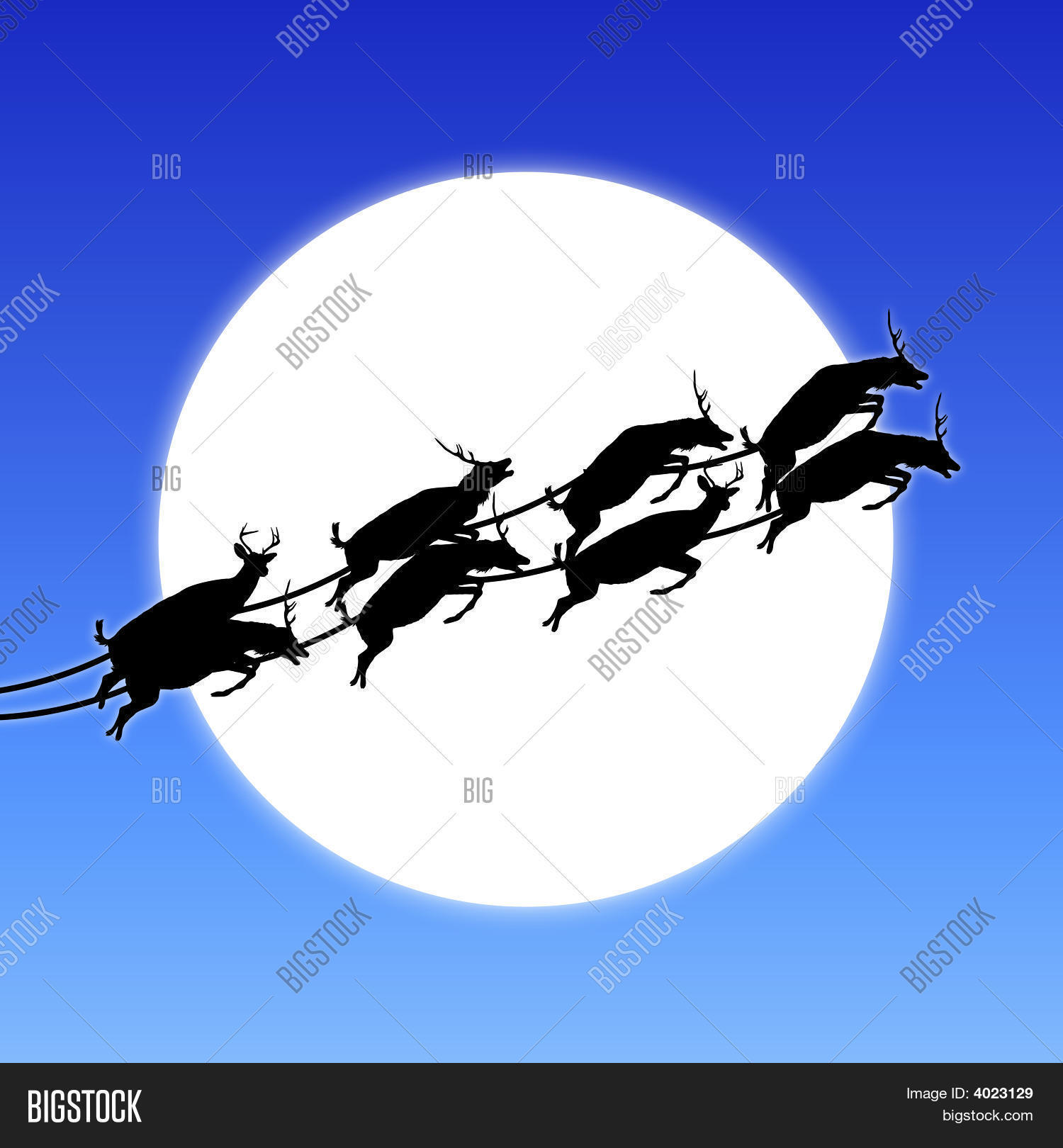 Flying Reindeer Image & Photo (Free Trial) | Bigstock