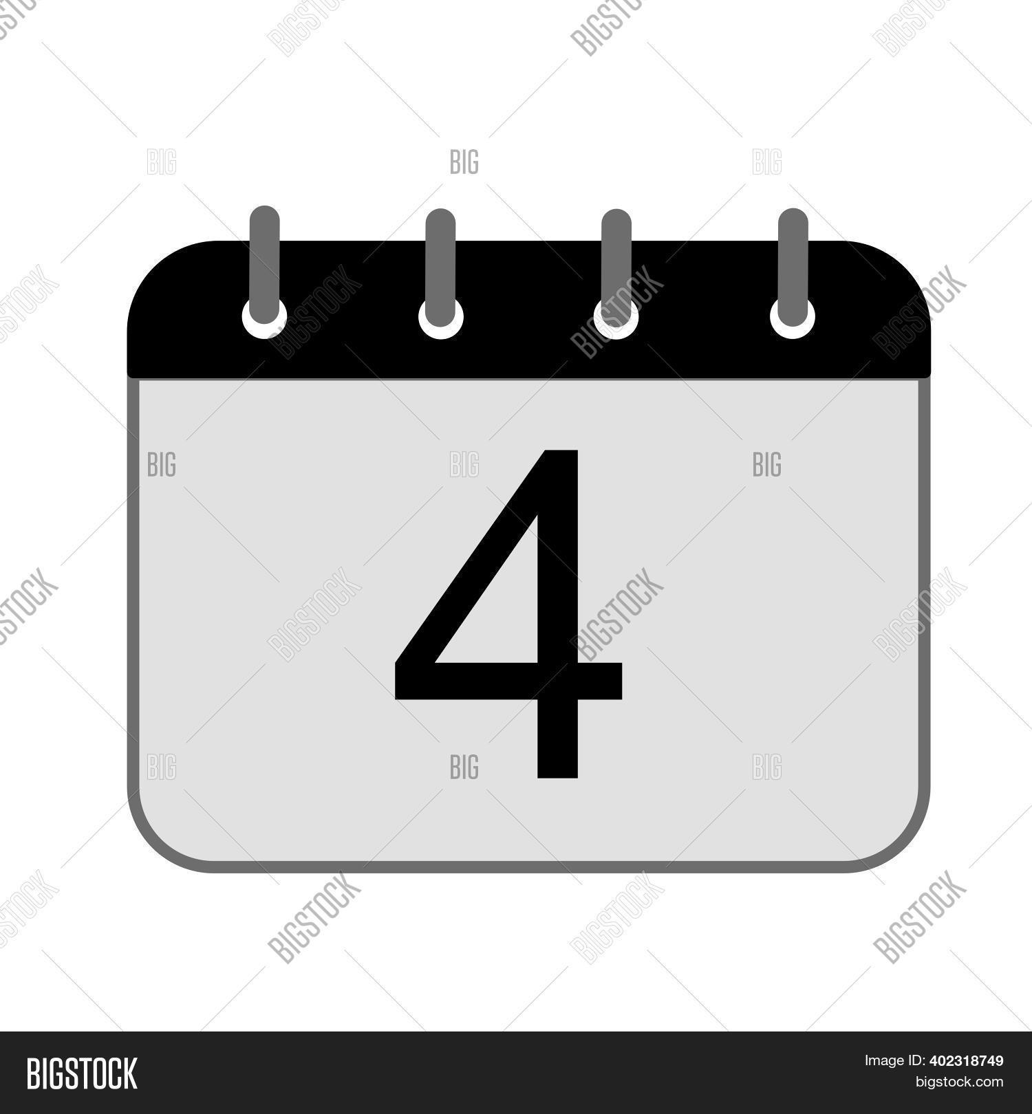 4th Calendar Icon Part Image & Photo (Free Trial) | Bigstock