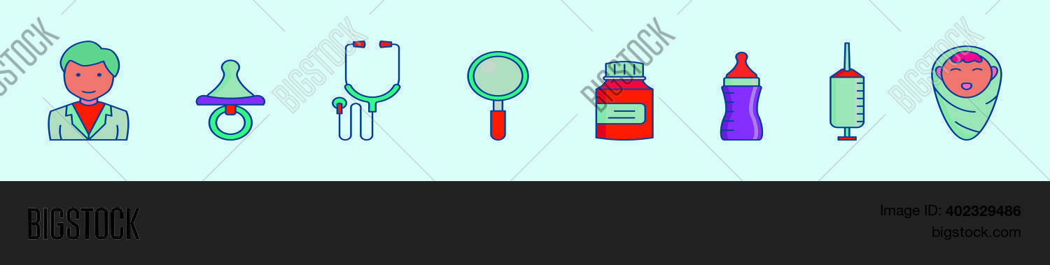Set Pediatric Cartoon Vector & Photo (Free Trial) | Bigstock