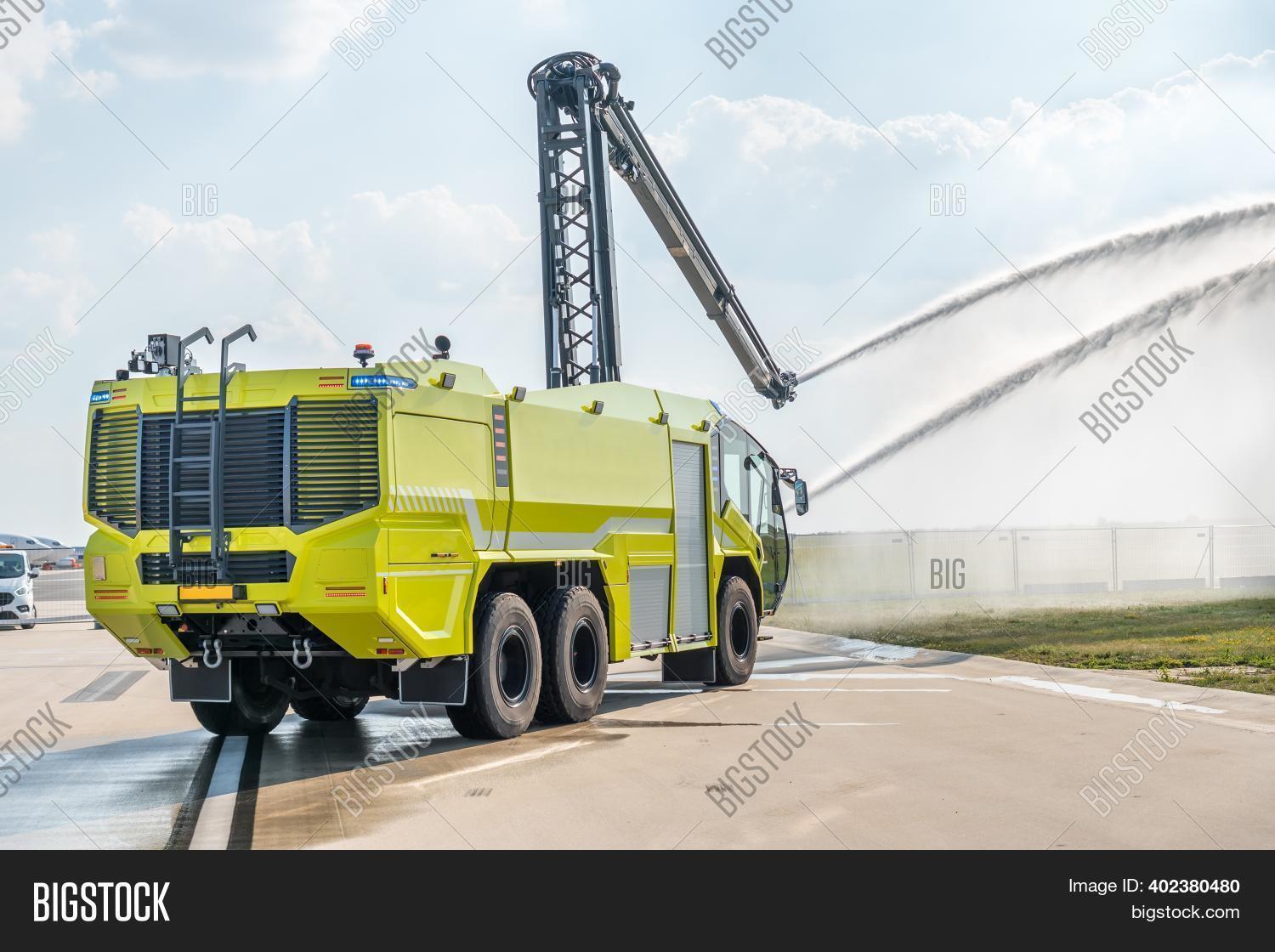 Fire Truck On Airport Image & Photo (Free Trial) | Bigstock