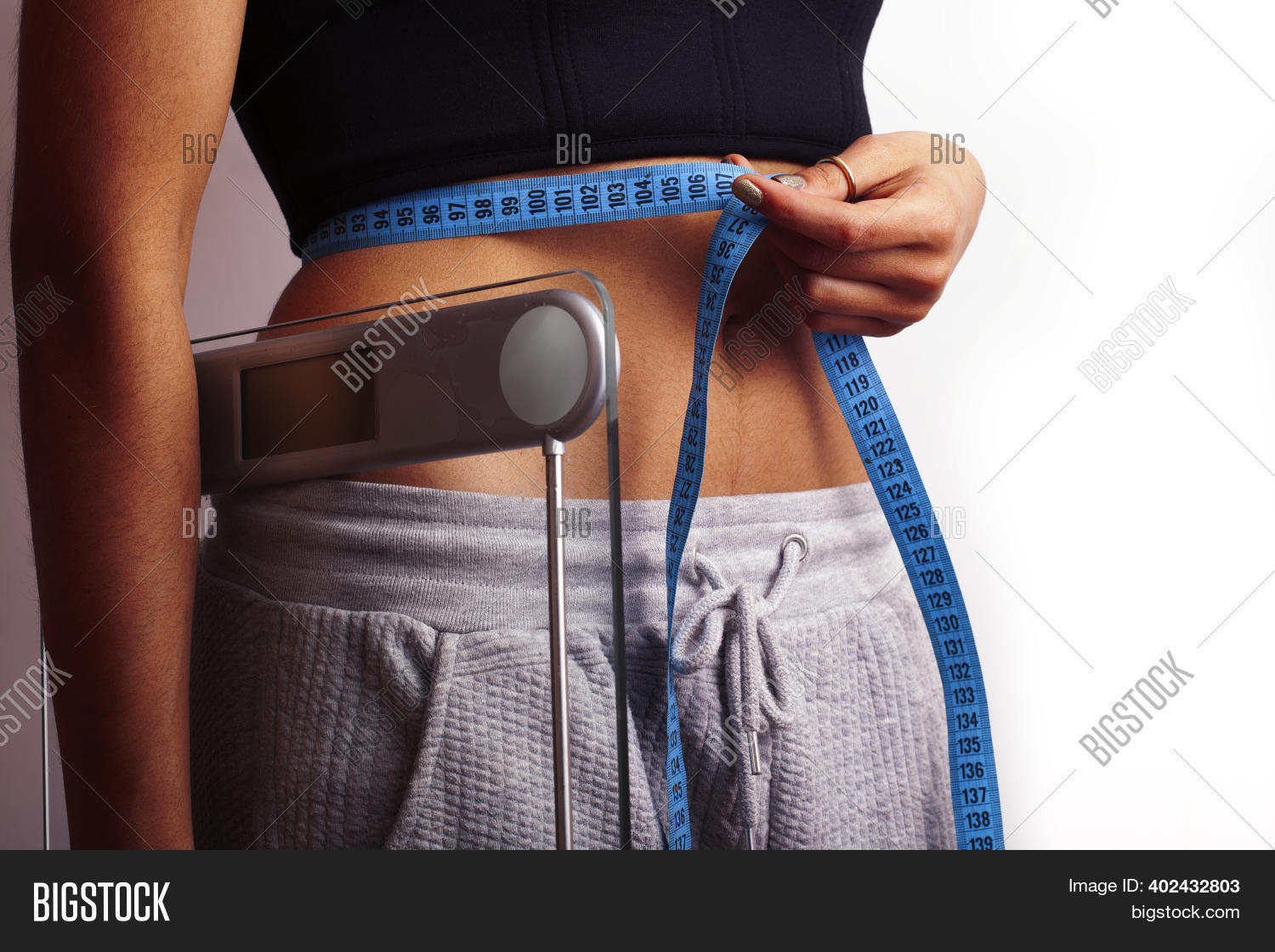 Woman Measuring Waist Image & Photo (Free Trial) | Bigstock