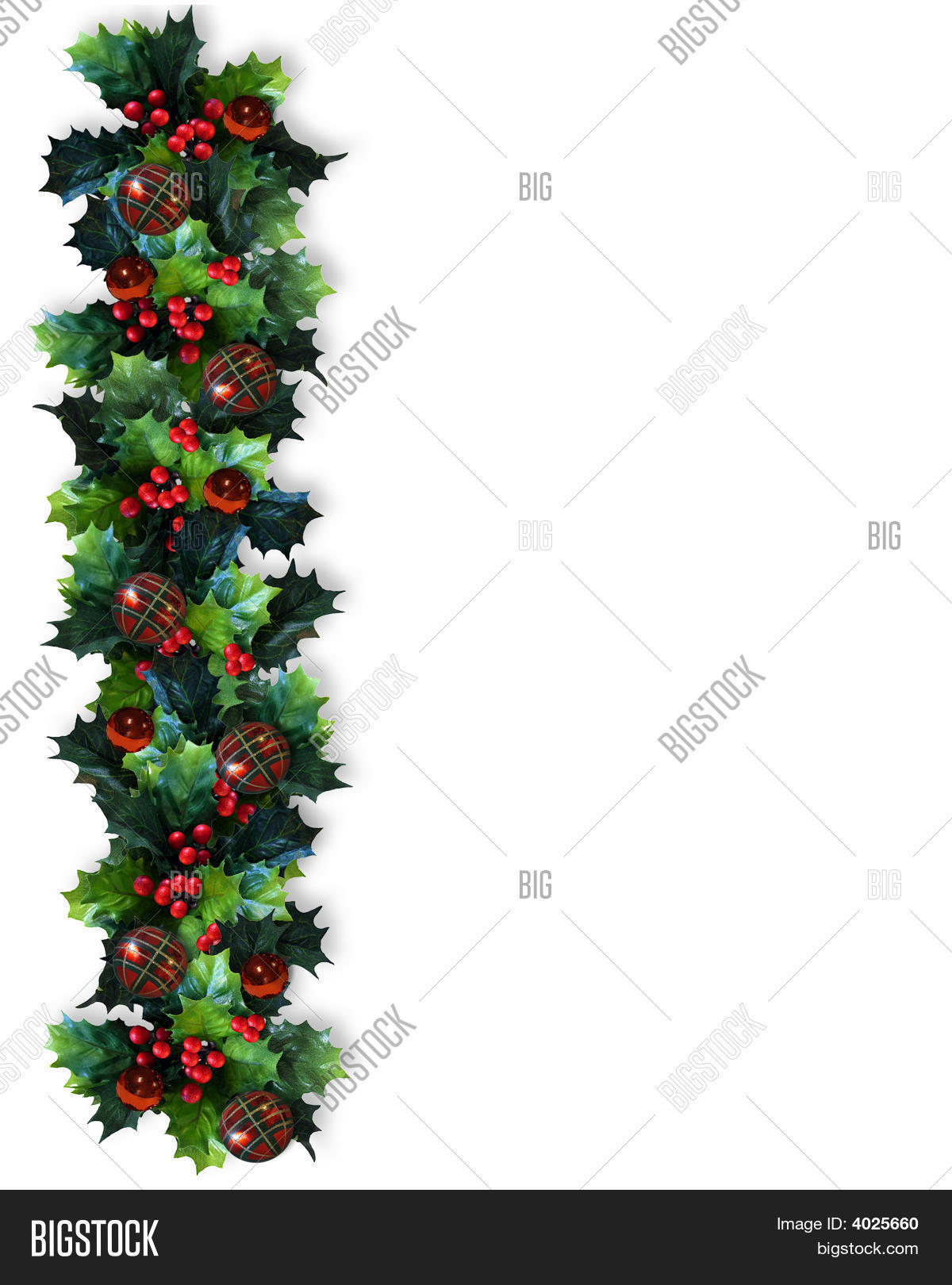 Xmas Holly Border