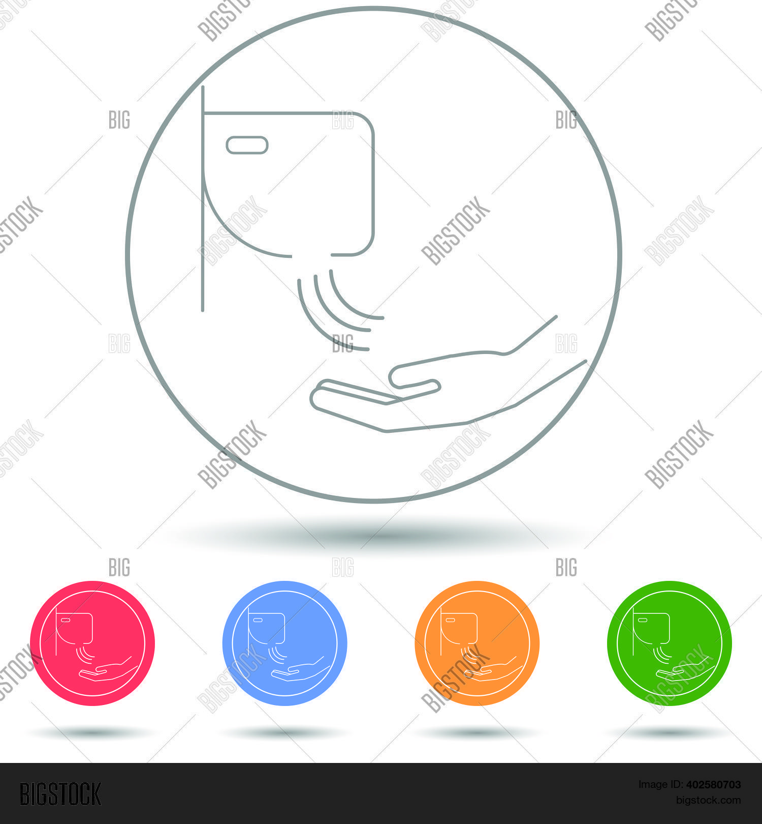 Hand Dryer Icon Vector & Photo (Free Trial) | Bigstock