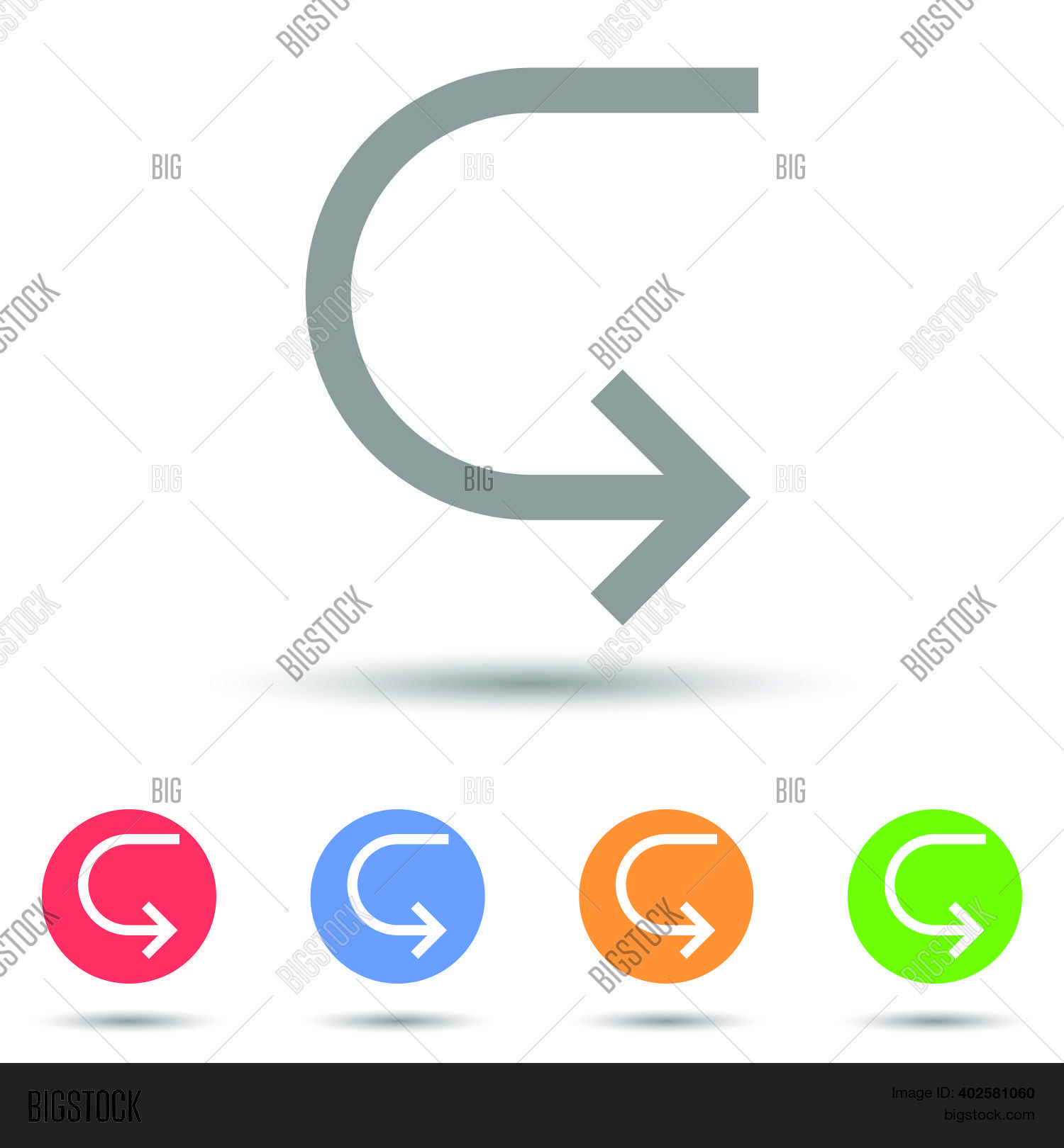 Return Arrow Icon Vector & Photo (Free Trial) | Bigstock