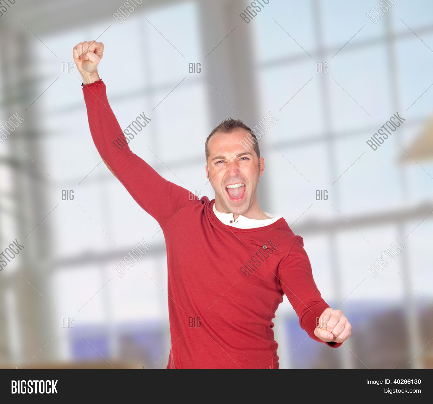 Winner Man Celebrating Image & Photo (Free Trial) | Bigstock