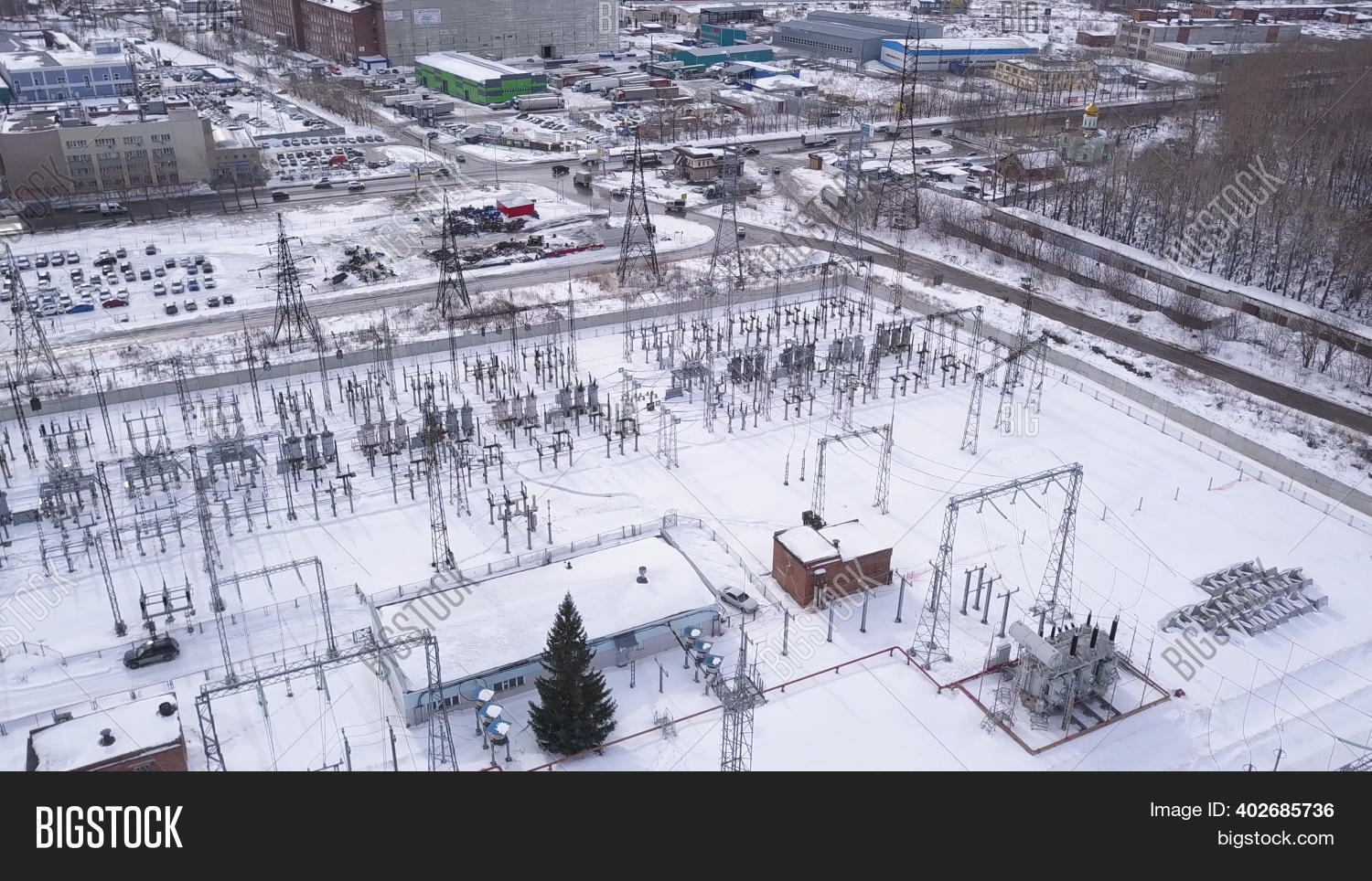 Aerial View Substation Image & Photo (Free Trial) | Bigstock