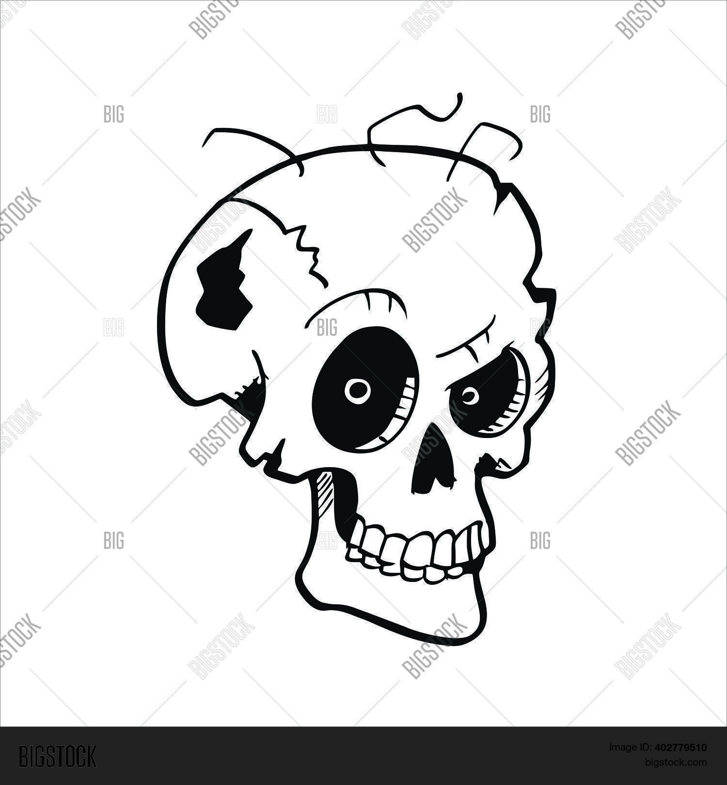 Human Skull Vector Vector & Photo (Free Trial) | Bigstock