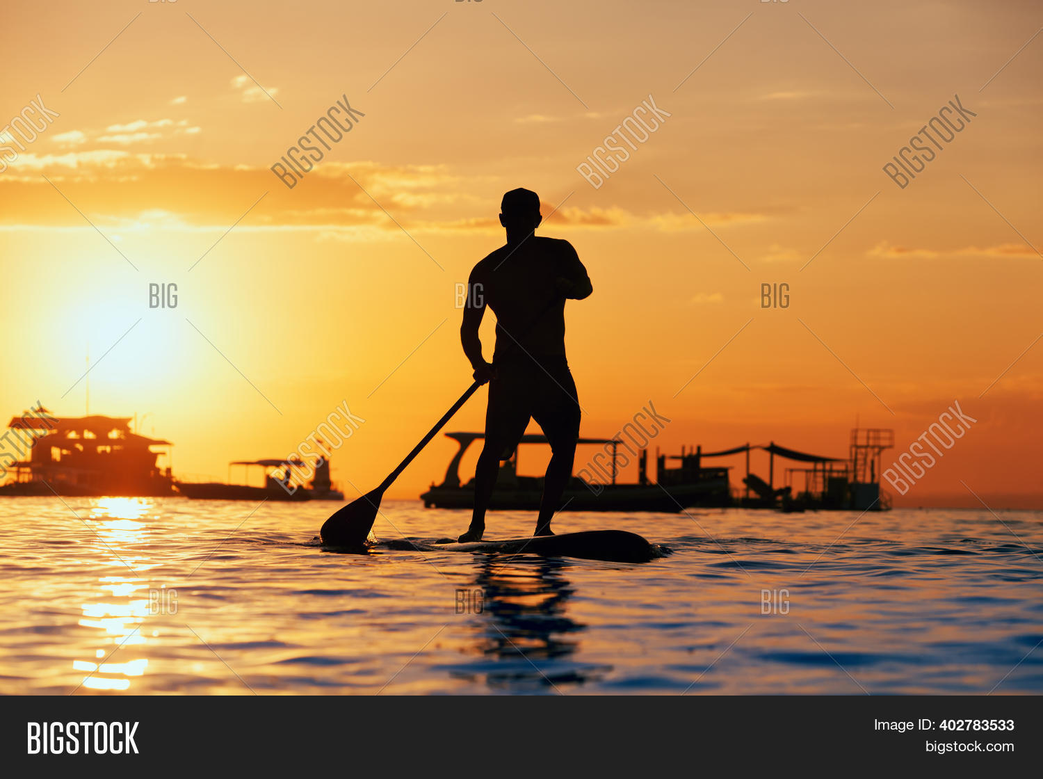 Active Paddle Boarder Image & Photo (Free Trial) | Bigstock