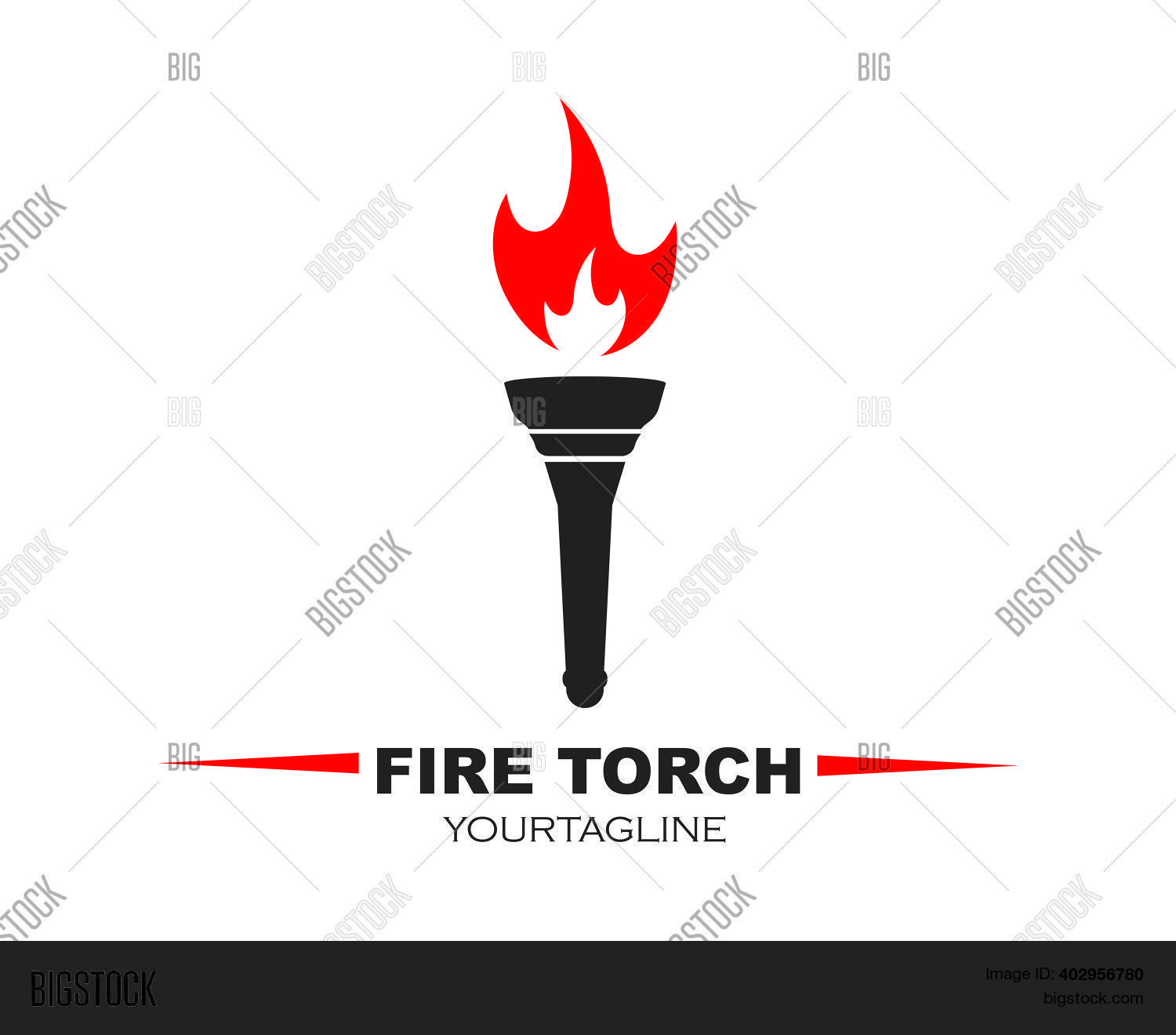 Torch Logo Icon Vector & Photo (Free Trial) | Bigstock