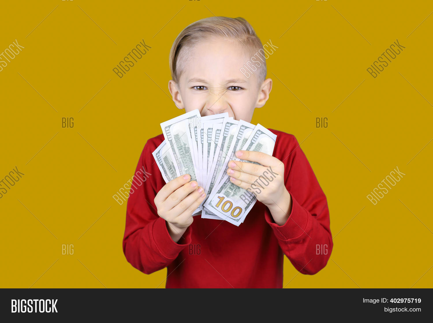 Cheerful Child Money Image & Photo (Free Trial) | Bigstock
