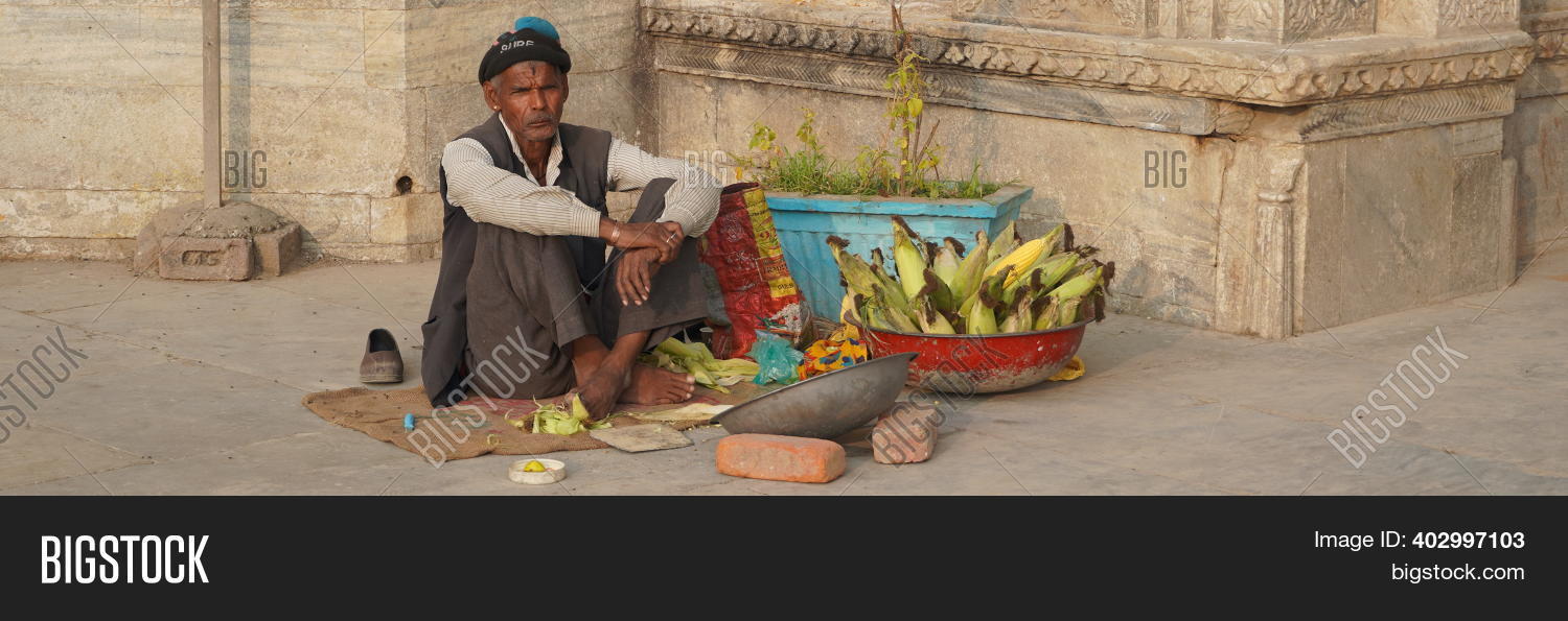 Old Man Selling Corn Image & Photo (Free Trial) | Bigstock