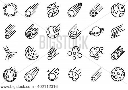 Asteroid Icons Set. Vector & Photo (Free Trial) | Bigstock