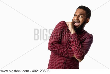 Scared Black Man Image & Photo (Free Trial) | Bigstock