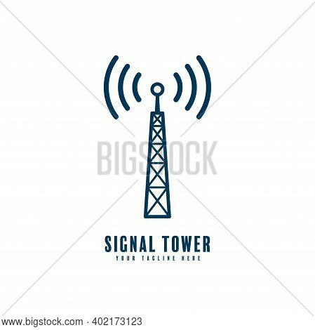 Signal Tower Logo Vector & Photo (Free Trial) | Bigstock