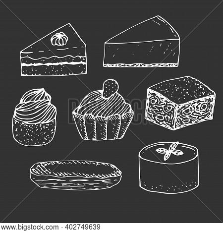 Tea Cake Set Vector Vector & Photo (Free Trial) | Bigstock