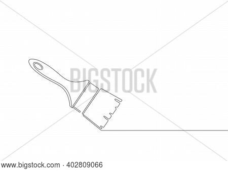Paint Brush One Line Vector & Photo (Free Trial) | Bigstock