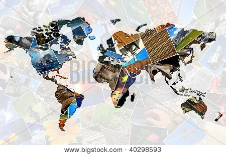 Collage World Map Image & Photo (Free Trial) | Bigstock
