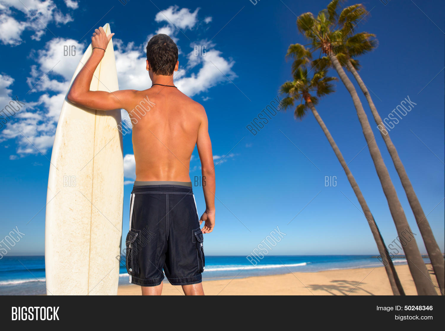 Boy Surfer Back Rear Image & Photo (Free Trial) | Bigstock