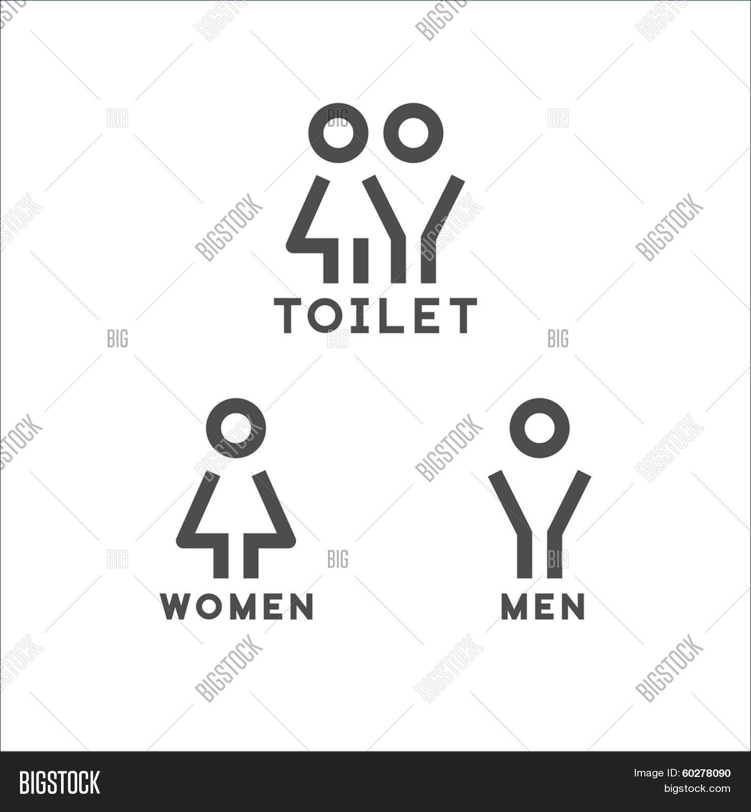 Toilet Symbols Vector & Photo (Free Trial) | Bigstock