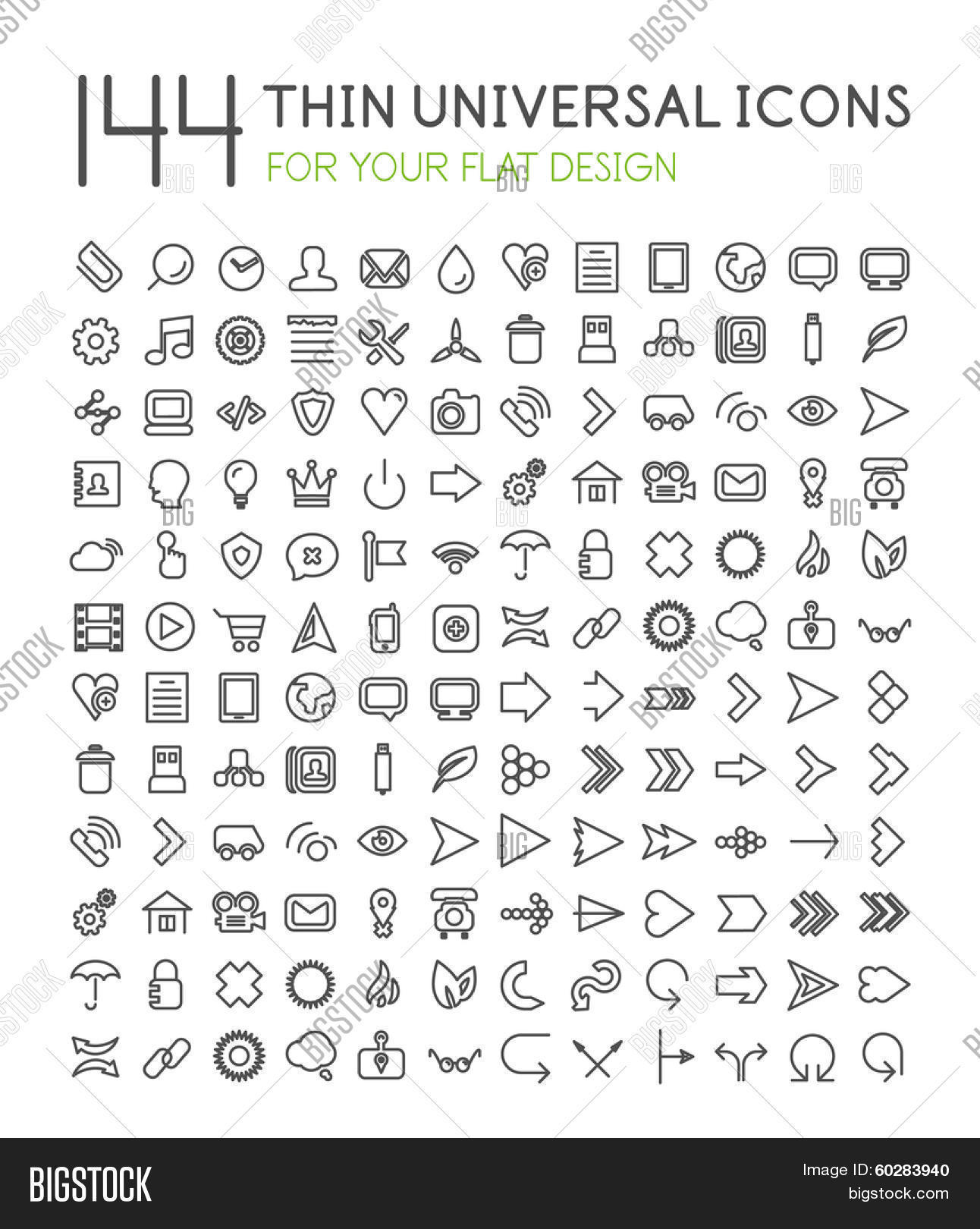 144 Thin Universal Vector & Photo (Free Trial) | Bigstock