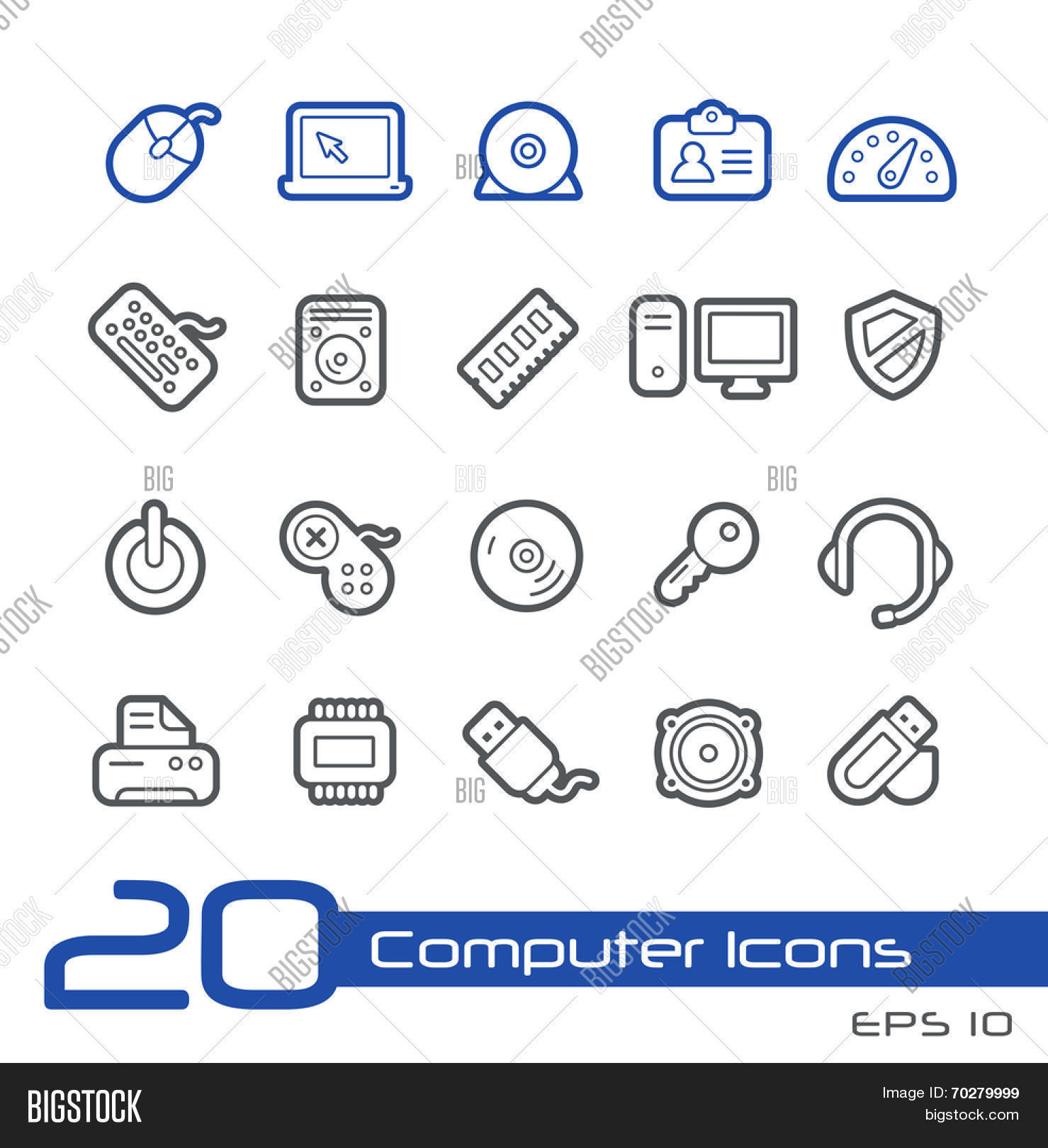 Computer Store Icons Vector & Photo (Free Trial) | Bigstock