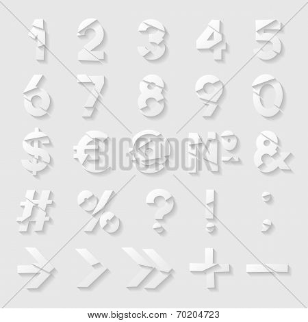 Paper Cut Numbers Vector & Photo (Free Trial) | Bigstock