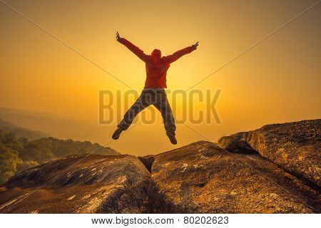 Silhouette Man Jumping Image & Photo (Free Trial) | Bigstock