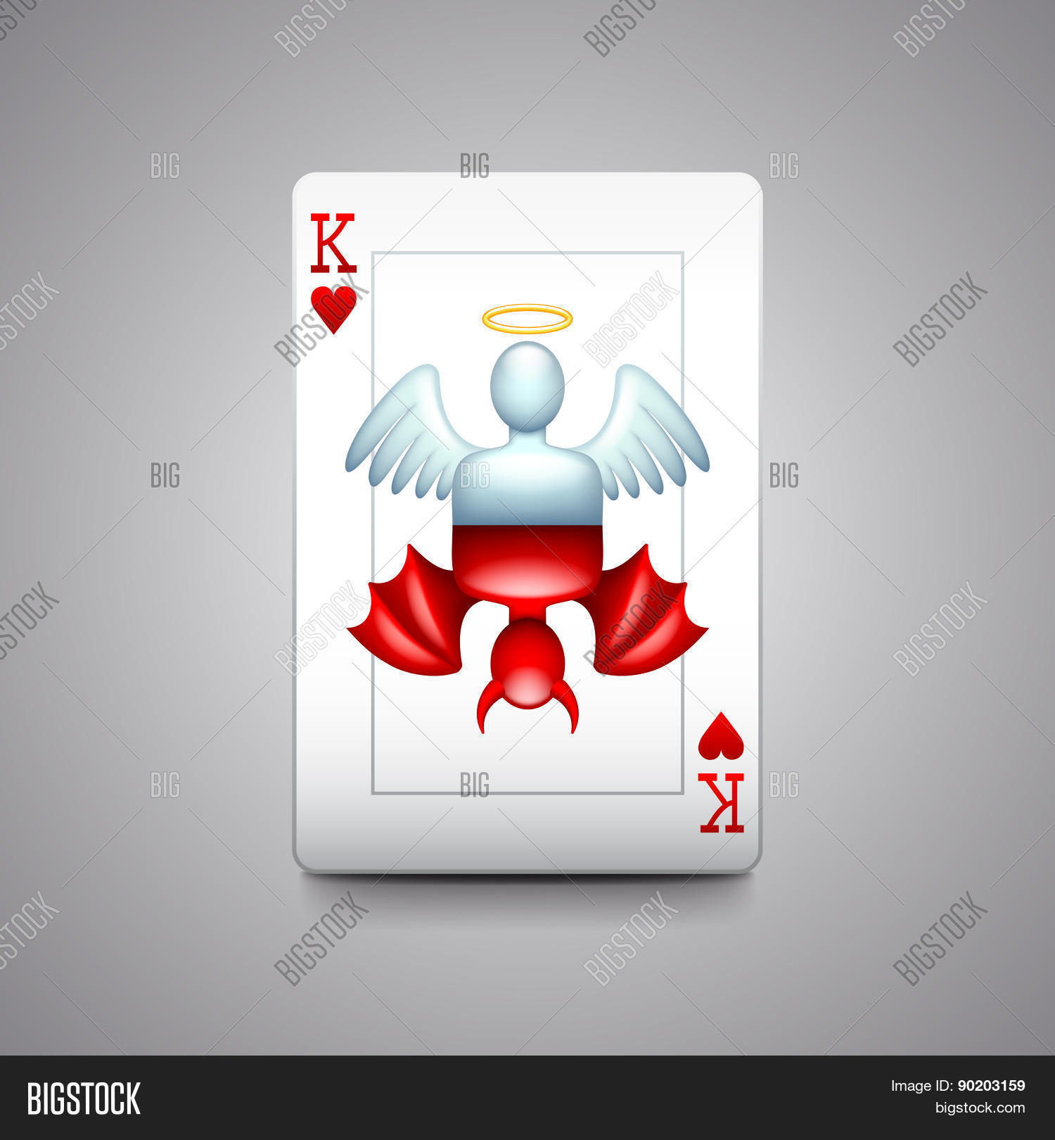 Angel Devil Playing Vector & Photo (Free Trial) | Bigstock