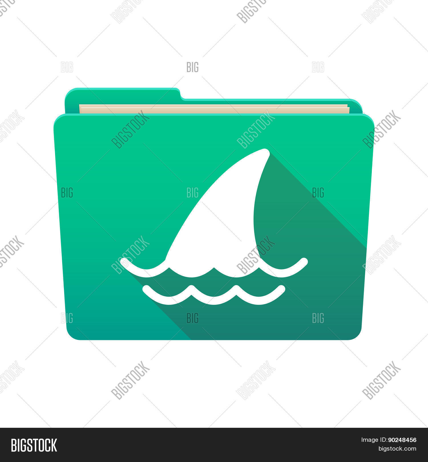 Folder Icon Shark Fin Vector & Photo (Free Trial) | Bigstock