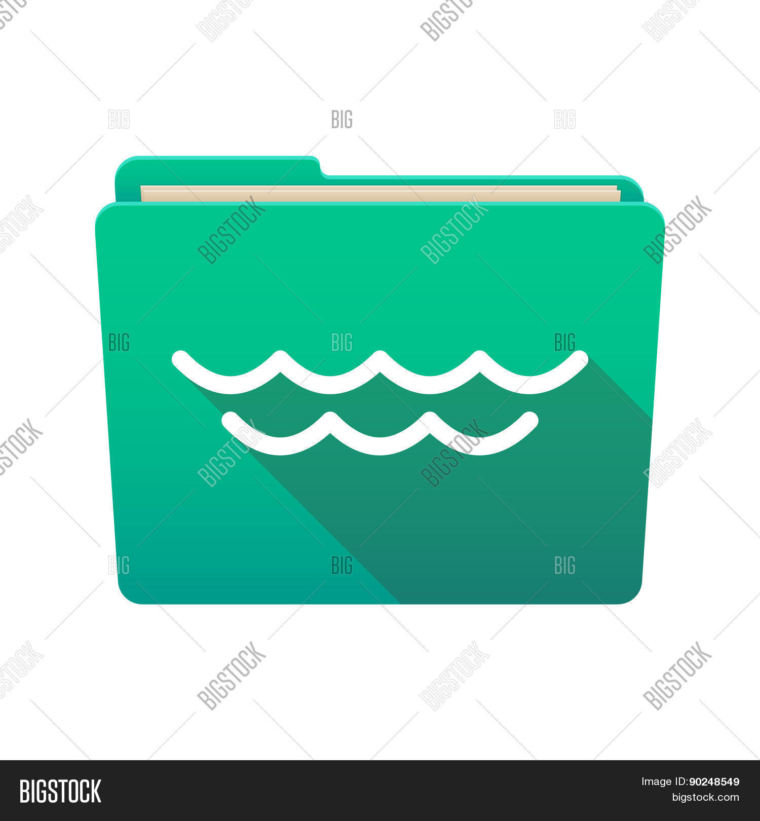 Folder Icon Water Vector & Photo (Free Trial) | Bigstock