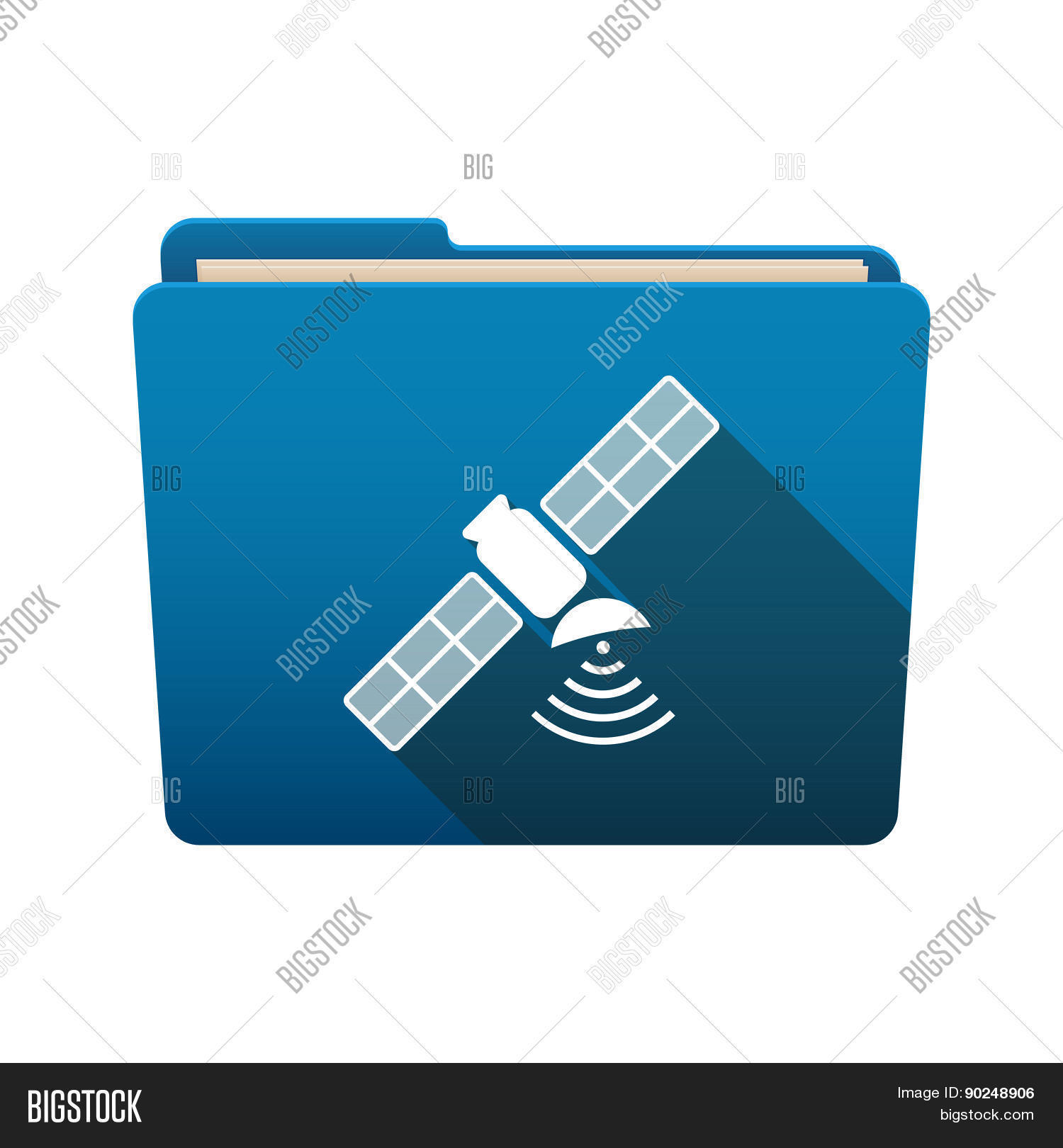 Folder Icon Satellite Vector & Photo (Free Trial) | Bigstock