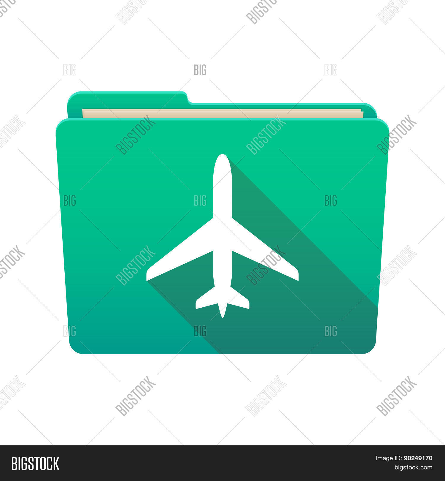 Folder Icon Plane Vector & Photo (Free Trial) | Bigstock