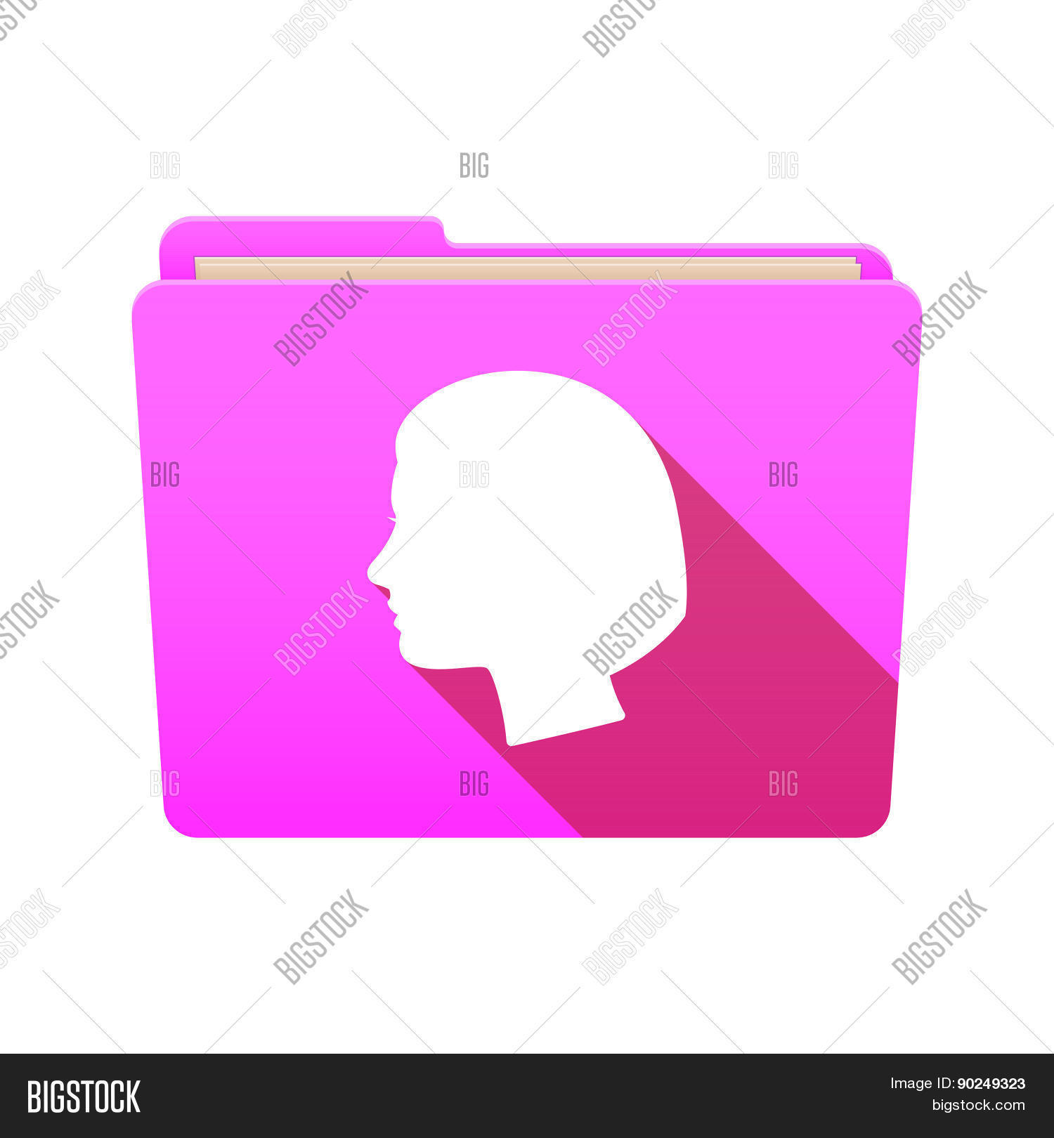 Folder Icon Female Vector & Photo (Free Trial) | Bigstock