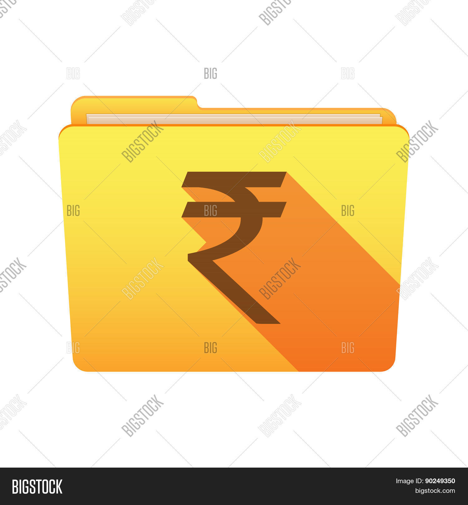 Folder Icon Rupee Vector & Photo (Free Trial) | Bigstock