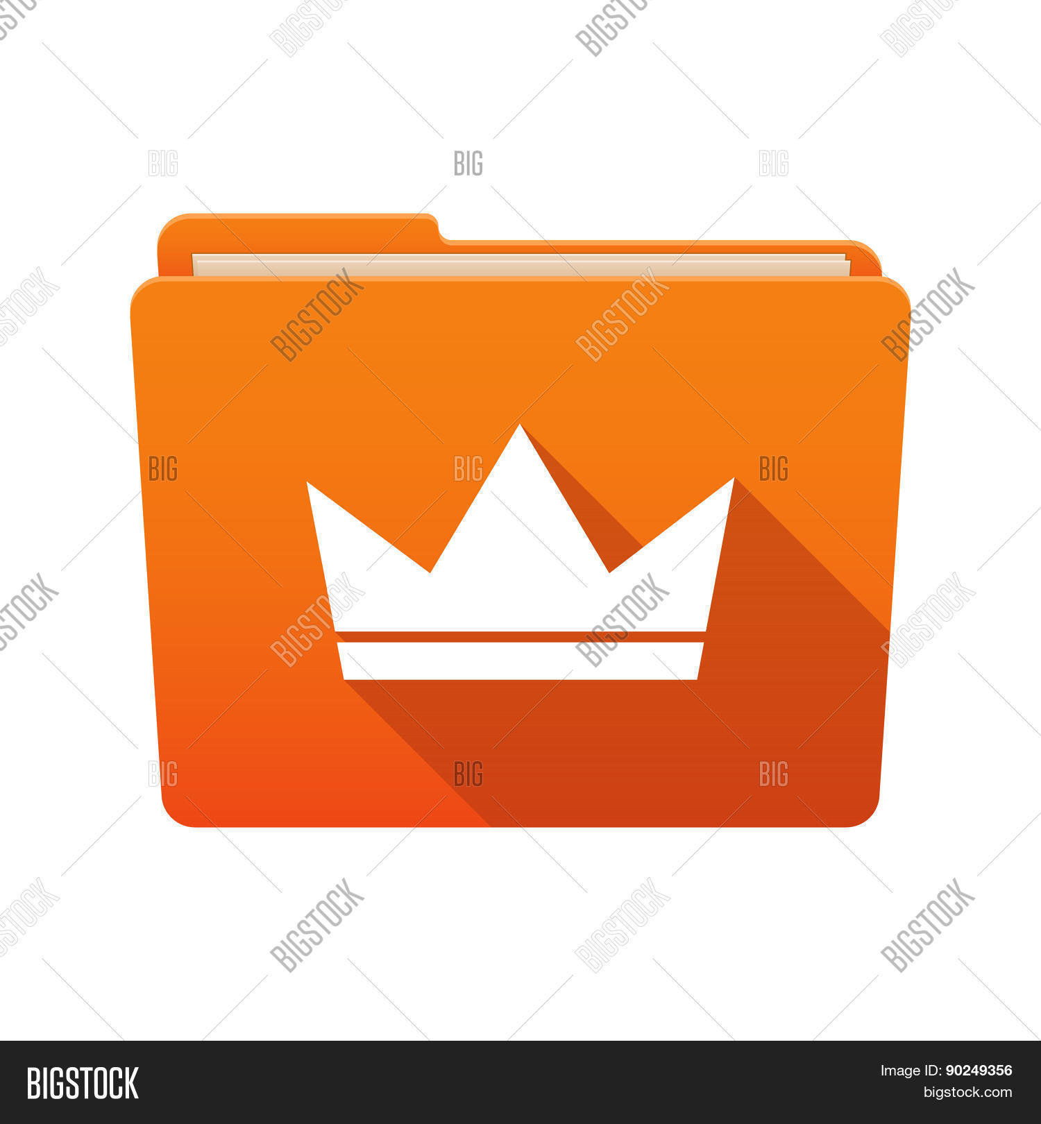 Folder Icon Crown Vector & Photo (Free Trial) | Bigstock