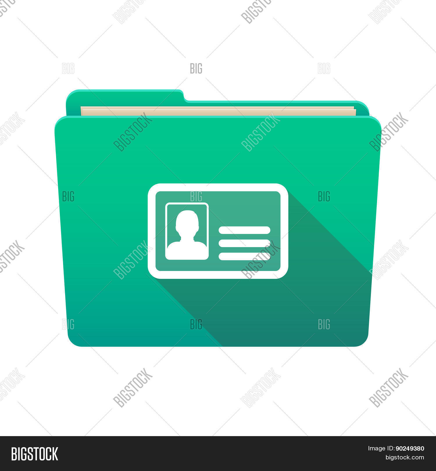 Folder Icon Id Card Vector & Photo (Free Trial) | Bigstock