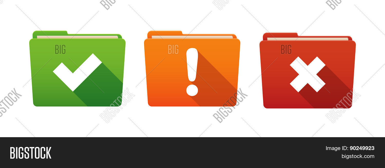 Folder Icon Set Vector & Photo (Free Trial) | Bigstock