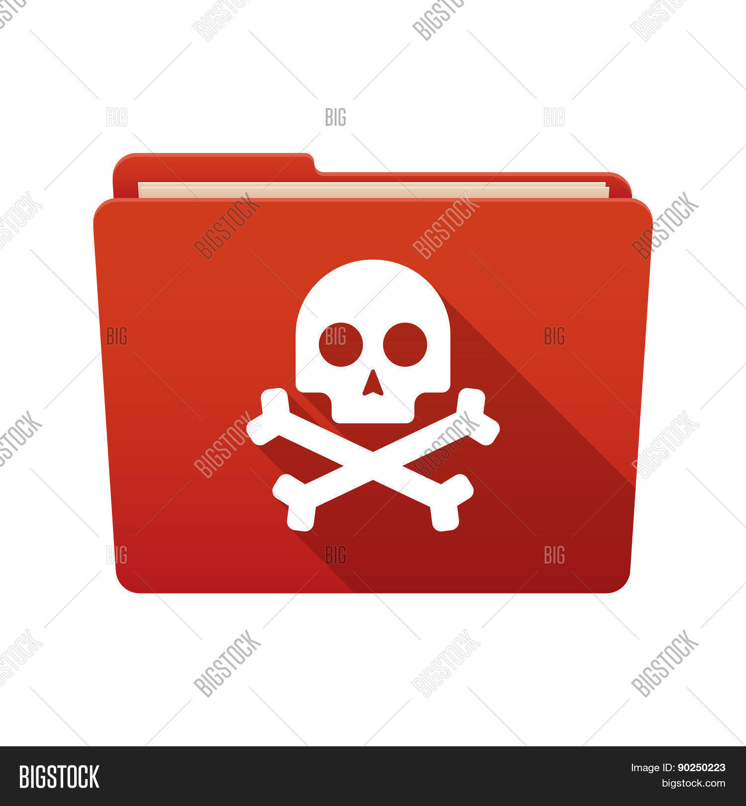 Folder Icon Skull Vector & Photo (Free Trial) | Bigstock