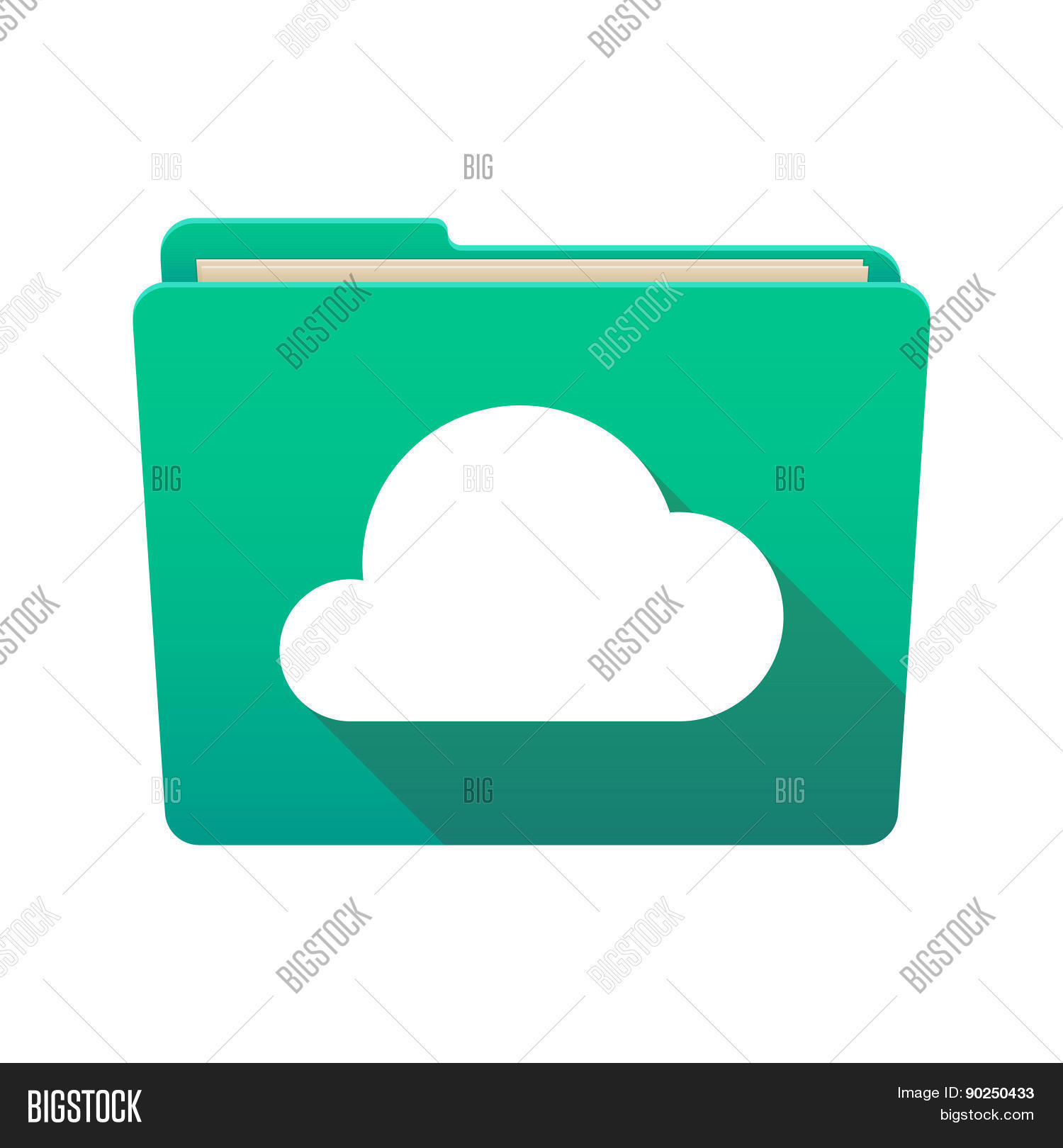 Folder Icon Cloud Vector & Photo (Free Trial) | Bigstock