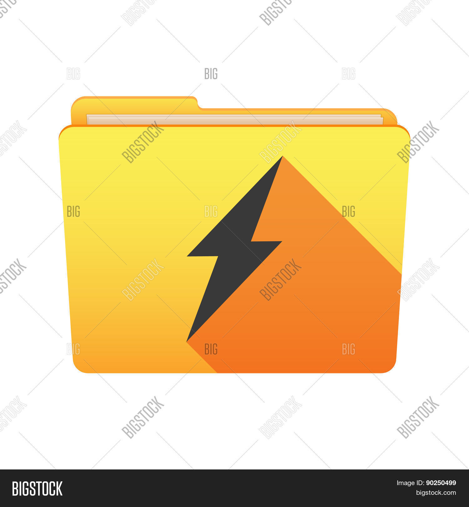 Folder Icon Lightning Vector & Photo (Free Trial) | Bigstock