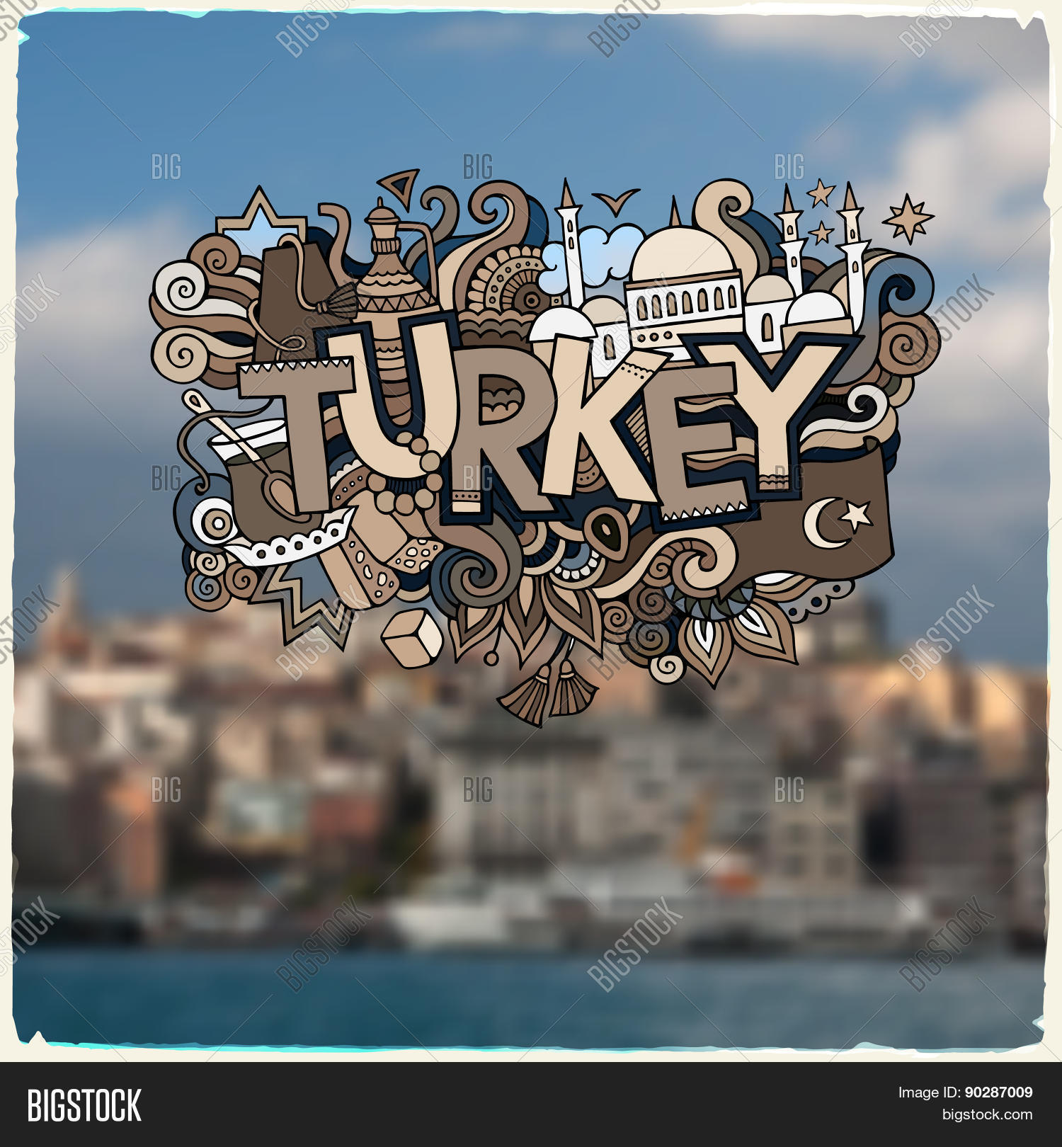 Turkey Hand Lettering Vector & Photo (Free Trial) | Bigstock