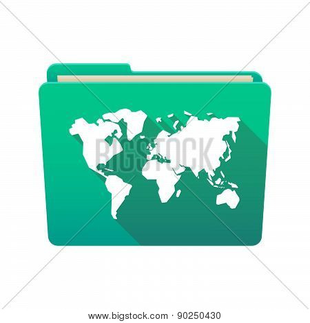 Folder Icon World Map Vector & Photo (Free Trial) | Bigstock