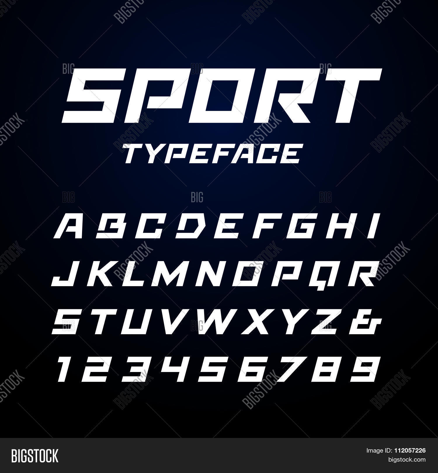 Sport Font. Vector Vector & Photo (Free Trial) | Bigstock